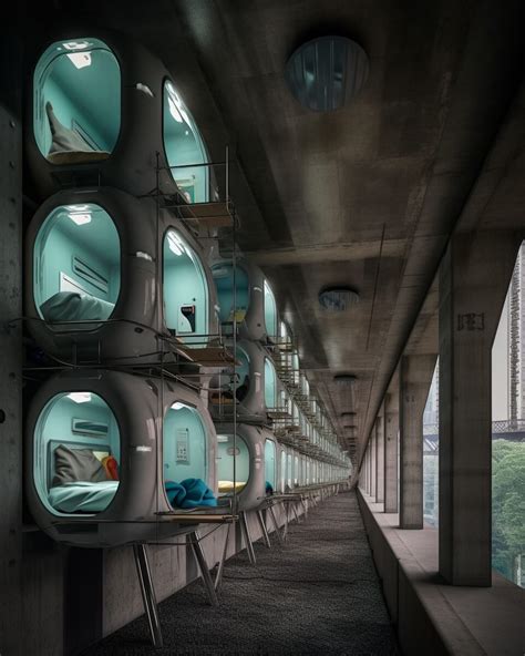 Pods Underneath Bridges For Homeless Comvisualization