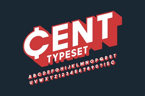 복고풍 3d 디스플레이 글꼴 디자인 알파벳 편지 알파벳에 대한 스톡 벡터 아트 및 기타 이미지 알파벳 컴퓨터 글자 3차원