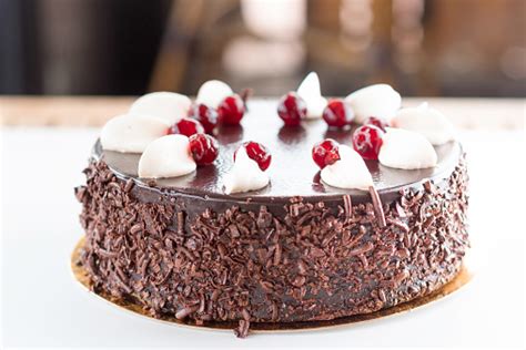 체리와 초콜릿 케이크 검은 숲 케이크입니다 공간을 복사합니다 선택적 초점 갈색에 대한 스톡 사진 및 기타 이미지 갈색 감정 검은색 Istock