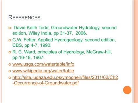 Vertical Distribution Of Groundwater