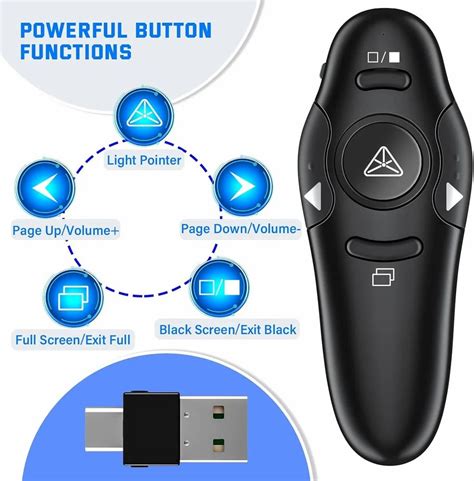 Presentation Clickers 2 4 Ghz Powerpoint Clicker Via Usb A And Usb C Wireless Presenter At ₹ 249