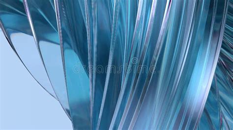 Blue Crystal Organic Beautiful Bezier Curves Luxury Elegant Modern 3d Rendering Abstract
