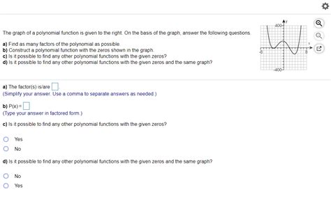 Solved The Graph Of A Polynomial Function Is Given To Chegg