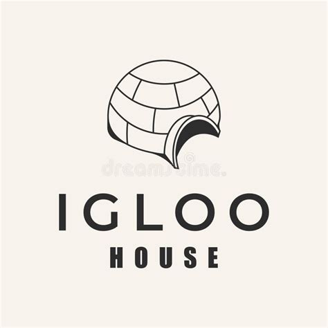 Igloo House Line Design Art Logo Vector Stock Vector Illustration Of