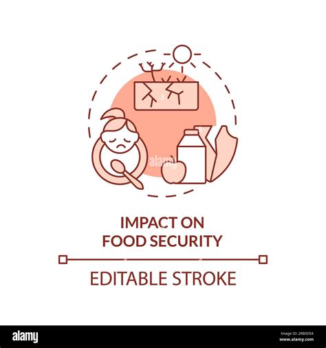 Impact On Food Security Icon Heatflation Concept Stock Vector Image And Art Alamy
