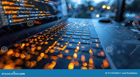 A New Step In Development Innovative Programmers Work On Code For An Advanced Application As