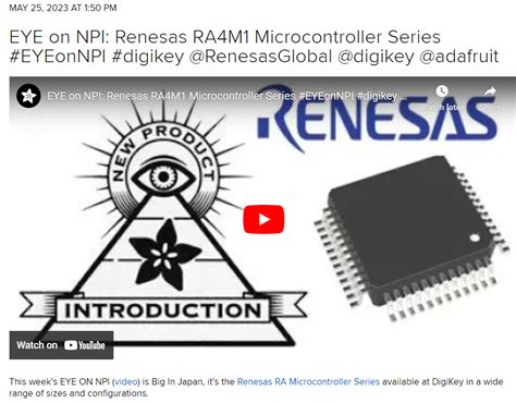 Eye On Npi Arduino Uno R4 Minima And Uno R4 Wifi Boards Digikey Arduino Digikey Adafruit