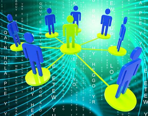 Network Of People Means Global Communications And Communicate Stock Illustration Illustration