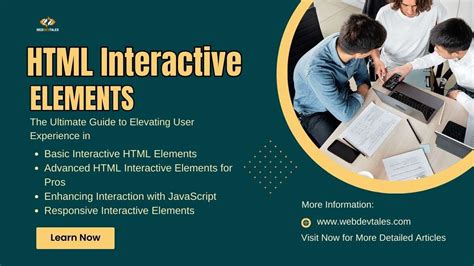 Html Interactive Elements The Ultimate Guide To Elevating User