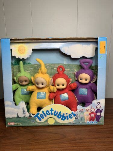 1998 Teletubbies Set 4 Playskool 8 Plush Dolls Rare New Box Nib 57226 Vintage 4608372575