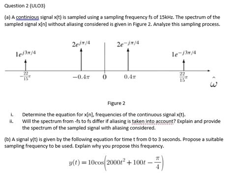 solved question ulo3 continuous signal x t sampled using sampling