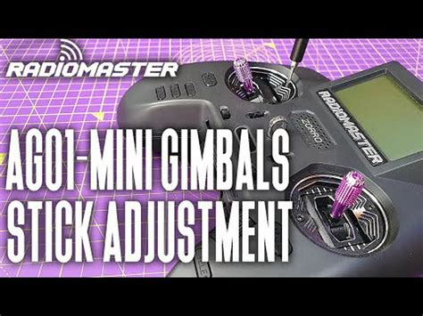 Radiomaster Ag01 Mini Hall Effect Gimbal Stick Adjustments
