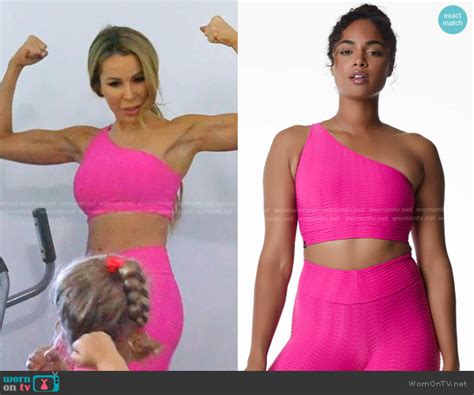 Wornontv Lisas Pink One Shoulder Top And Leggings On The Real