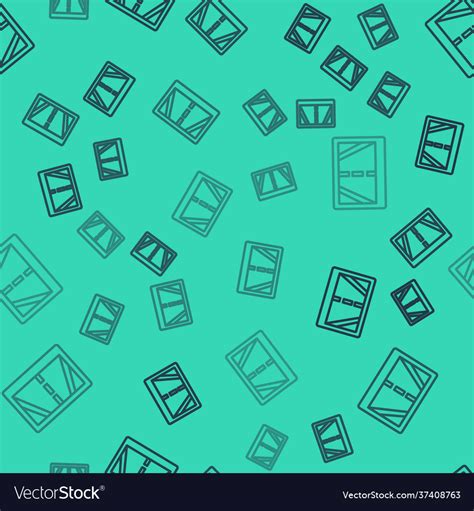 Black Line Gps Device With Map Icon Isolated Vector Image