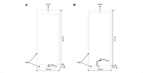 Schematic Of The Computational Domain A Bottom Injection B Wall