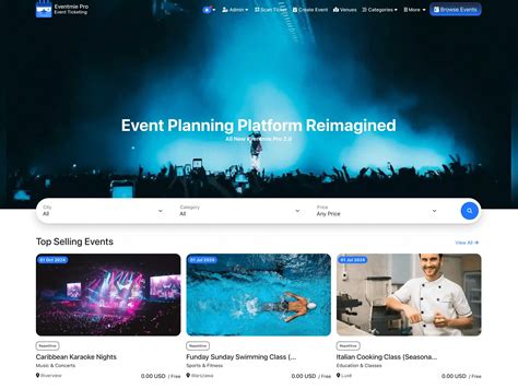 Sell Ticket Online Event Management Platform In 2024 Eventmie Pro