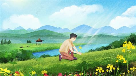 이십사절기 입하 여름 들놀이 삽화 일러스트 24 태양계 용어 포스터 입하 Lixia 태양 용어 일러스트 Pngtree 로열티 무료