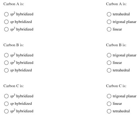 Solved Determine The Hybridization And Geometry Around The Chegg