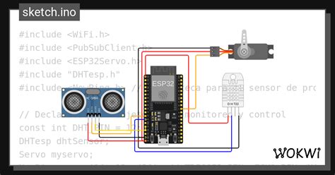 Dht Servo Ultrasonic Mqtt Wokwi ESP32 STM32 Arduino Simulator