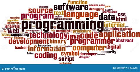 Programming Word Cloud Stock Vector Illustration Of Program 260726897