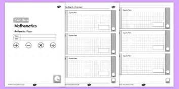 Editable Maths Arithmetic Assessment Teacher Made