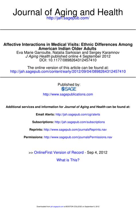 Pdf Affective Interactions In Medical Visits