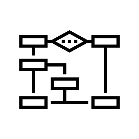 Algorithm Neural Network Line Icon Vector Illustration 10391475 Vector
