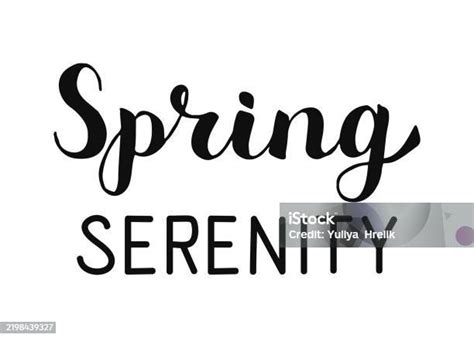 봄 평온 손으로 쓴 단어는 흰색 배경에 고립되어 있습니다 손으로 그린 서예 글자 스타일입니다 봄 편지 인쇄 배너 포스터 벽지 0명에 대한 스톡 벡터 아트 및 기타 이미지