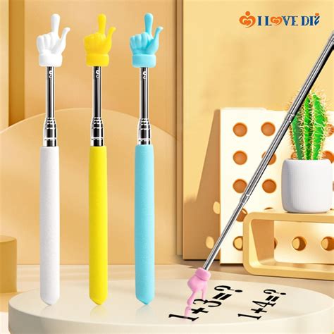 Retractable Stainless Steel Teacher Pointer Finger Shape Teaching