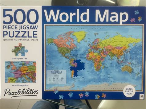 Jigsaw Puzzle World Map 500 Piece Hobbies And Toys Toys And Games On