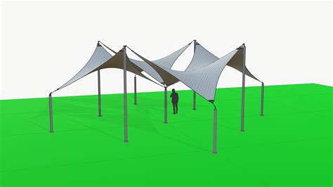 3d Tensile Structure Arch Black Model Turbosquid 2152715