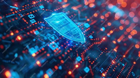 Premium Photo Cybersecurity Guardian Digital Shield Deflecting