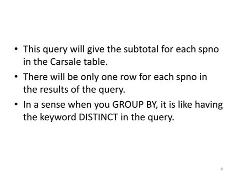 Ppt Sql Unit 5 Aggregation Group By And Having Powerpoint