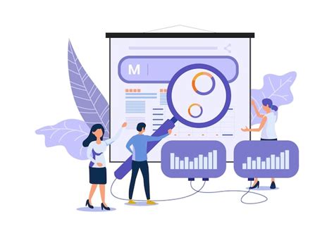 Premium Vector Vector Illustration Data Analytics Team Concept Flat Style