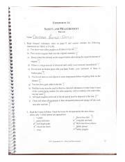 Experiment A Prelab Pdf T FEET EXPERIMENT A Y SAFETY AND MEASUREMENT PRELAB