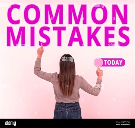 hand writing sign common mistakes conceptual photo actions that are