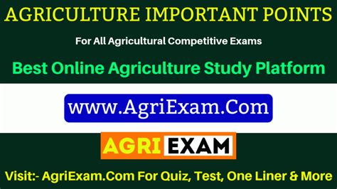 Classification Of Crop Agronomy Table 7 Agri Exam Study Point