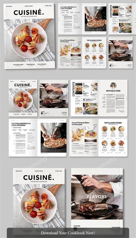 🍴 Captivating Cookbook Template Creative Food Catalog Designs Get