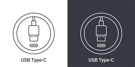 USB Type C Port Icon Socket Usb Plug In USB Connectors Vector Illustration Vector