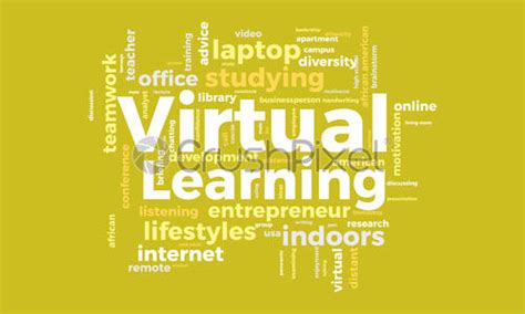 Virtual Learning Word Cloud Template Virtual Learning Concept Vector