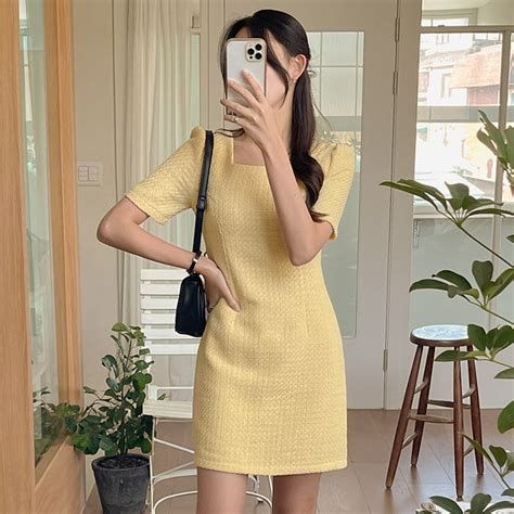 코코블랑 하객룩 리엘 트위드 미니원피스