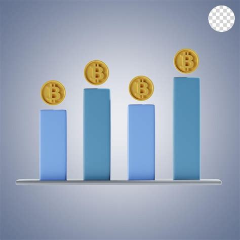 Premium Psd Bitcoin Chart 3d Icon