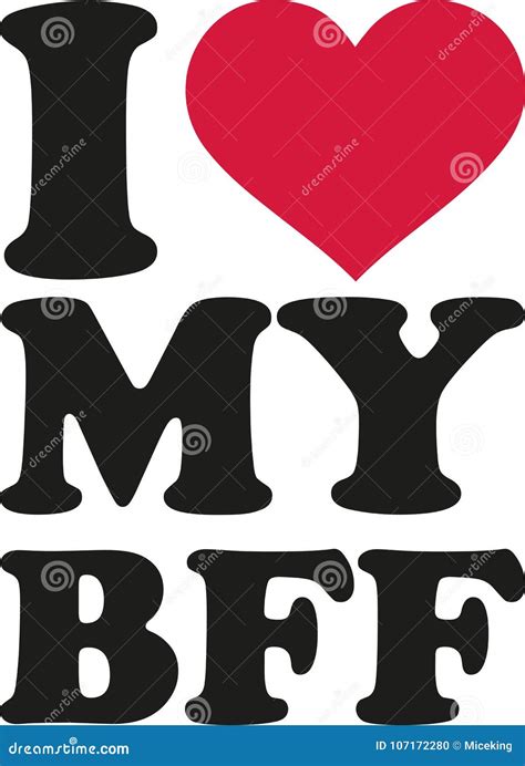 I Love My Bff Best Friend Forever Stock Vector Illustration Of Love