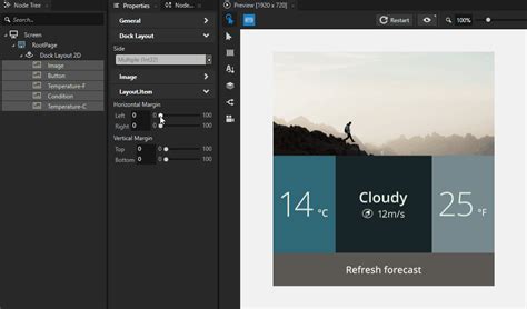 Using The Dock Layout Nodes Kanzi Framework 397 Documentation
