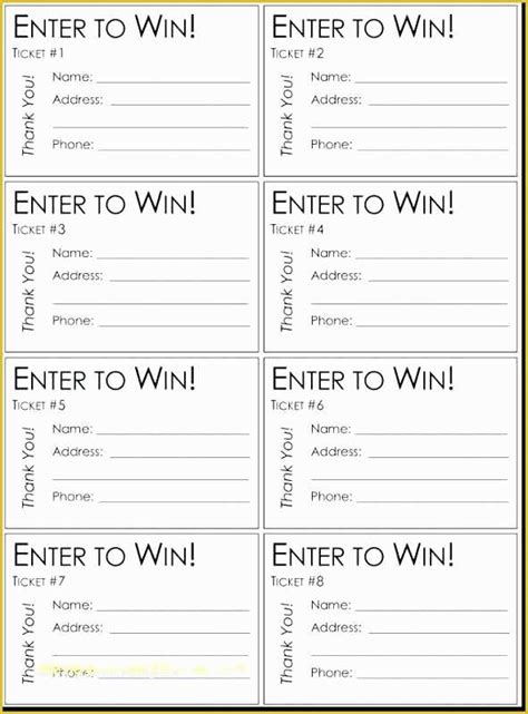 Entry Form Template Free Of 6 Best Of Drawing Entry Forms Printable