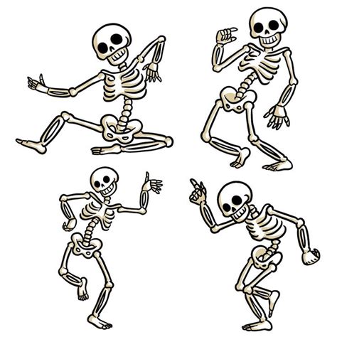How To Draw 4 Fun Dancing Skeletons For Halloween In 2025 Skeleton Drawings Skeleton Drawing