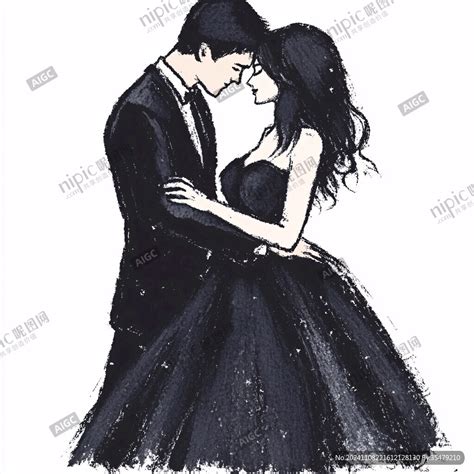 Ai创作图手绘情侣插画 情侣手绘插画 情侣结婚手绘 爱情手绘新郎新娘 情侣拥抱浪漫插画 高清情侣插画 婚庆手绘人物 唯美浪漫情侣插画 手绘婚礼