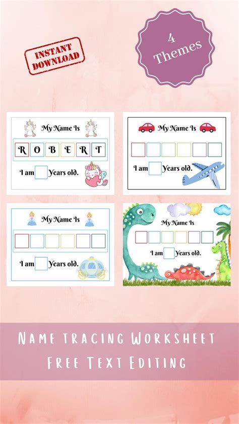 Name Tracing Worksheet With Free Text Editing Personalized Name Tracing Worksheet