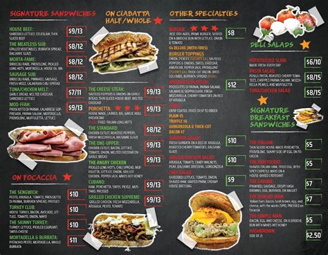 Menu At The Sandwich Spot Ny Restaurant Valhalla