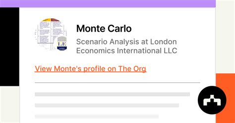 Monte Carlo Scenario Analysis At London Economics International Llc